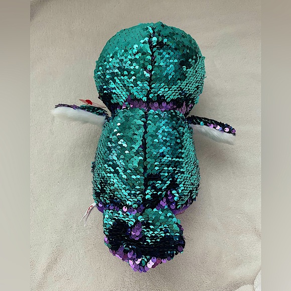 Toys | Ty Flippable Sequence Blue And Purple Stuffed Animal Owl | Poshmark